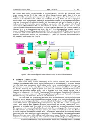 Capacitor bank controller using artificial neural network with closed ...