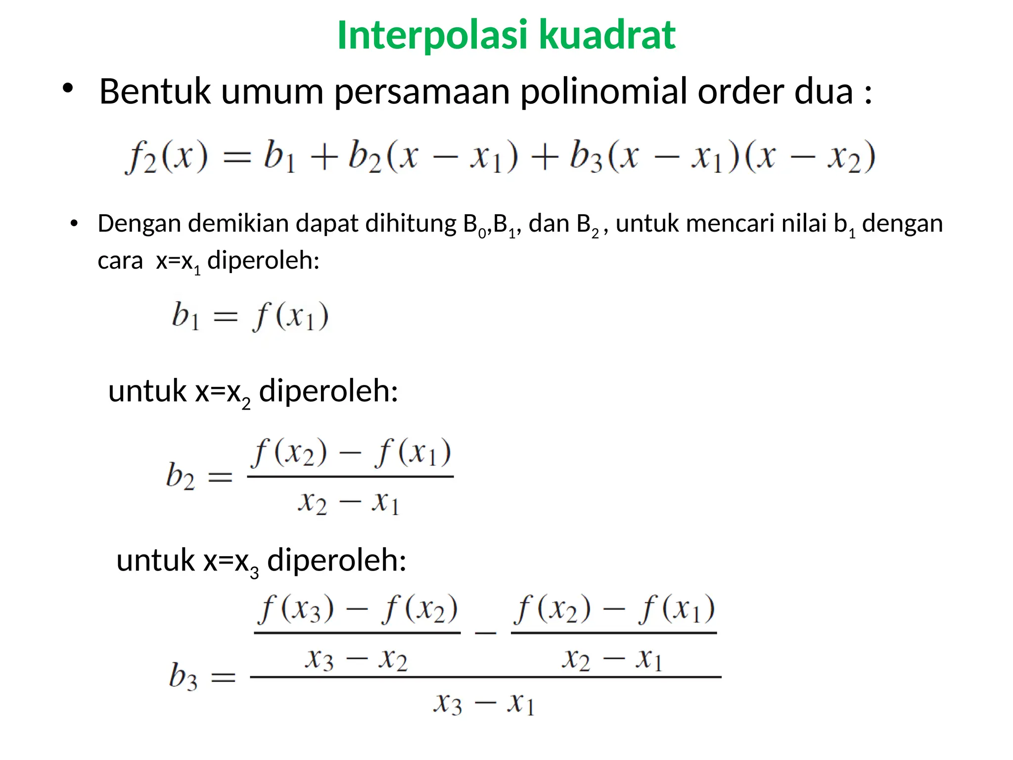 Materi Interpolasi MEtode Numerik UNntk Mahsiswa Teknik Elektro | PPTX