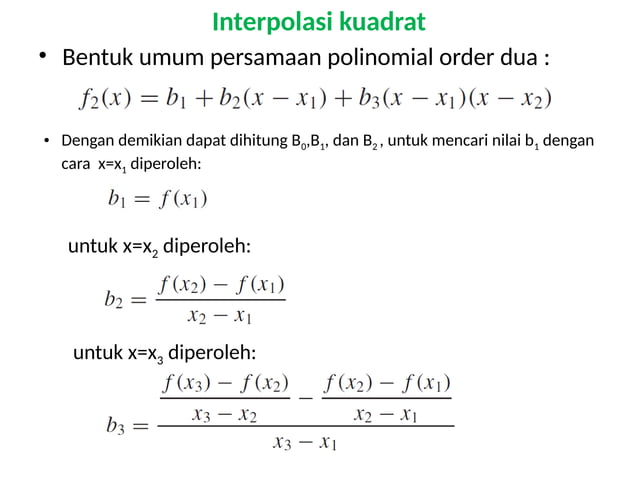 Materi Interpolasi MEtode Numerik UNntk Mahsiswa Teknik Elektro | PPTX