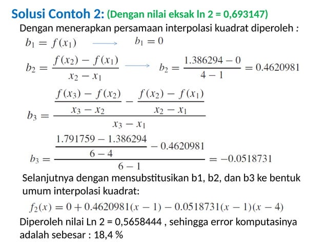 Materi Interpolasi MEtode Numerik UNntk Mahsiswa Teknik Elektro | PPTX