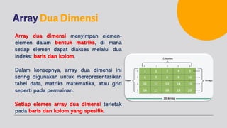 Dasar-Dasar Pemrograman - 9 Array & Struct | PPT
