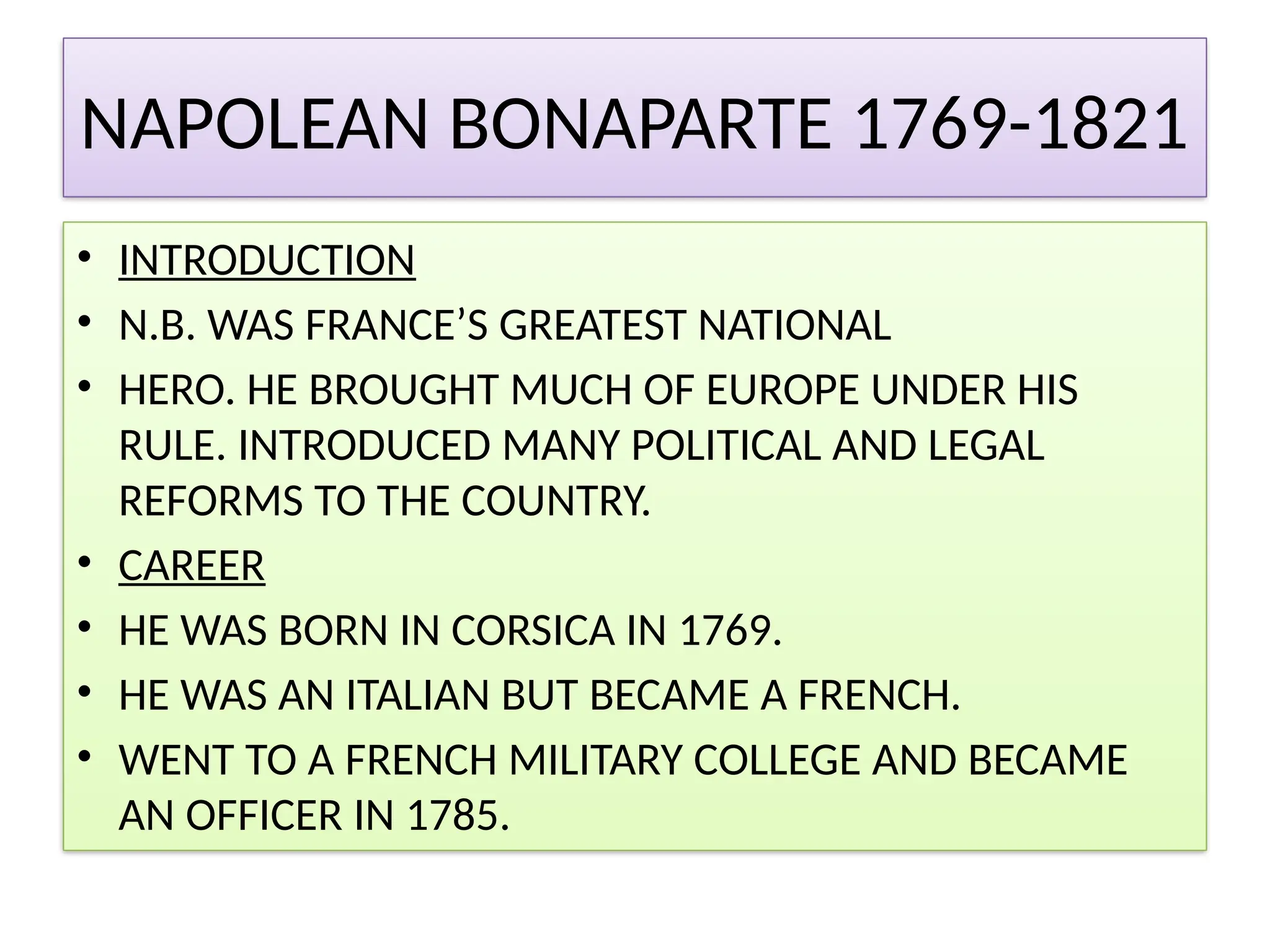 Modern history slides 9. NAPOLEAN BONAPARTE 1769-1821 (1).pptx