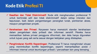 Etika Profesi TI - 9 Etika Dalam Organisasi Berbasis TI | PDF