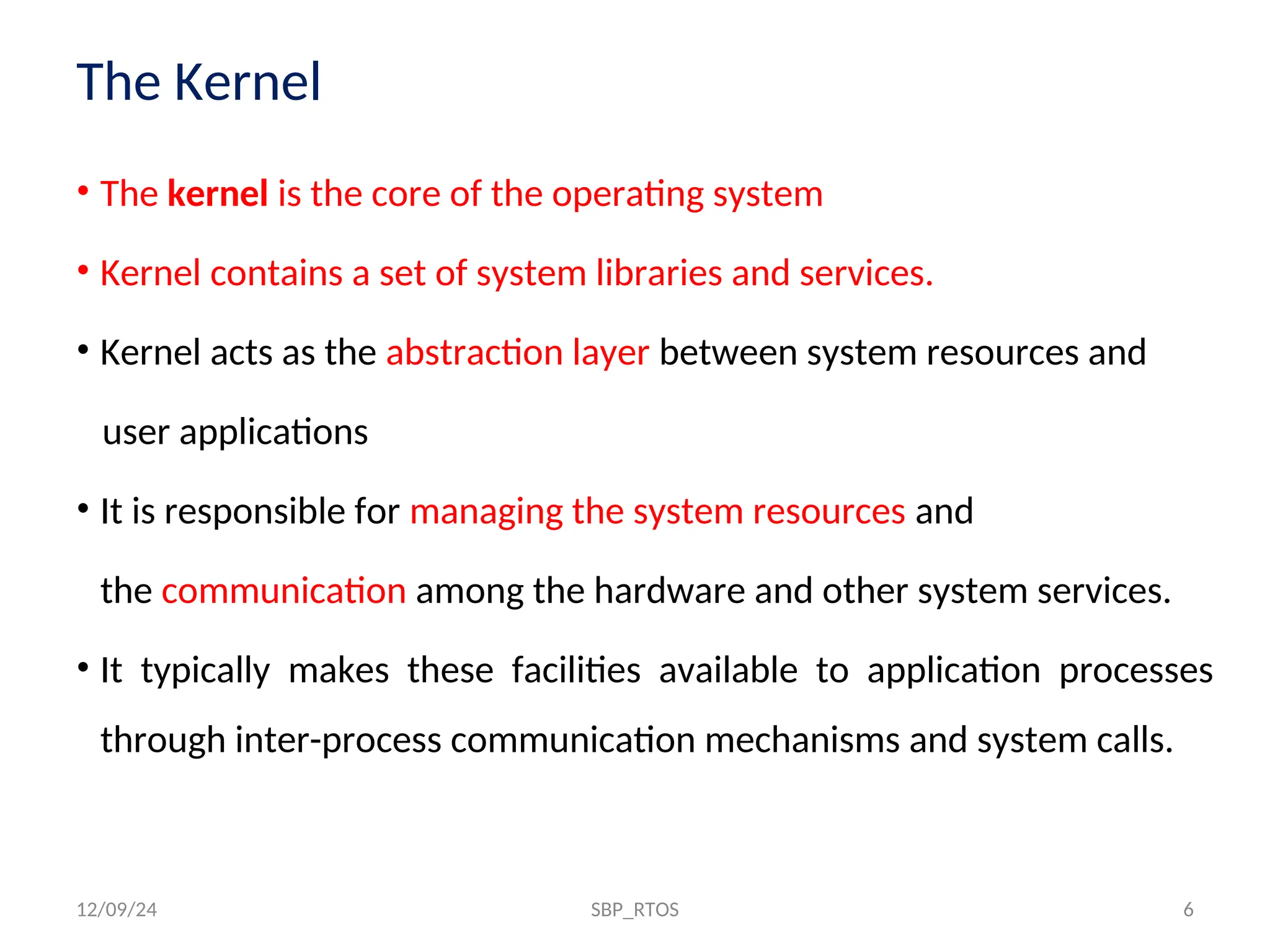 RTOS Based ESD . | PPT
