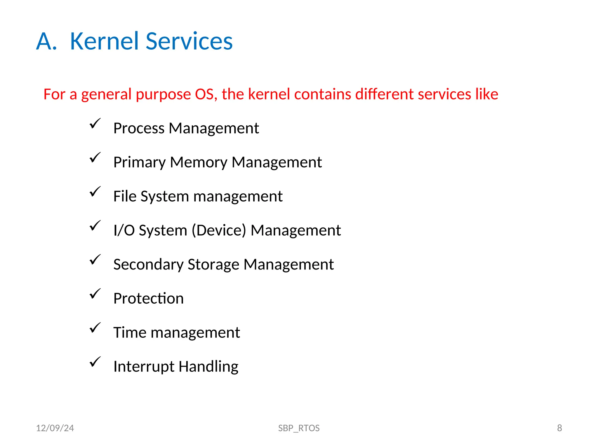 RTOS Based ESD . | PPT
