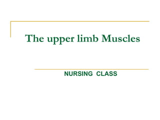 Anatomy of the upper limb muscles. .ppt