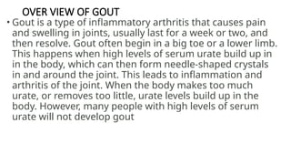 9. Gout presentation to nursing students | PPTX