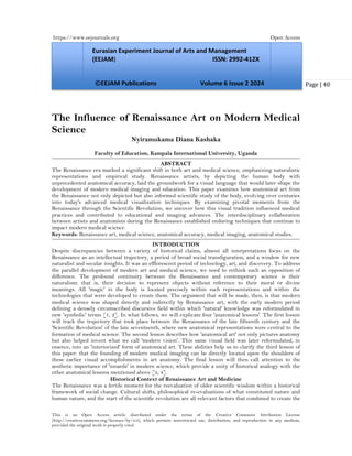 The Influence of Renaissance Art on Modern Medical Science (www.kiu.ac ...