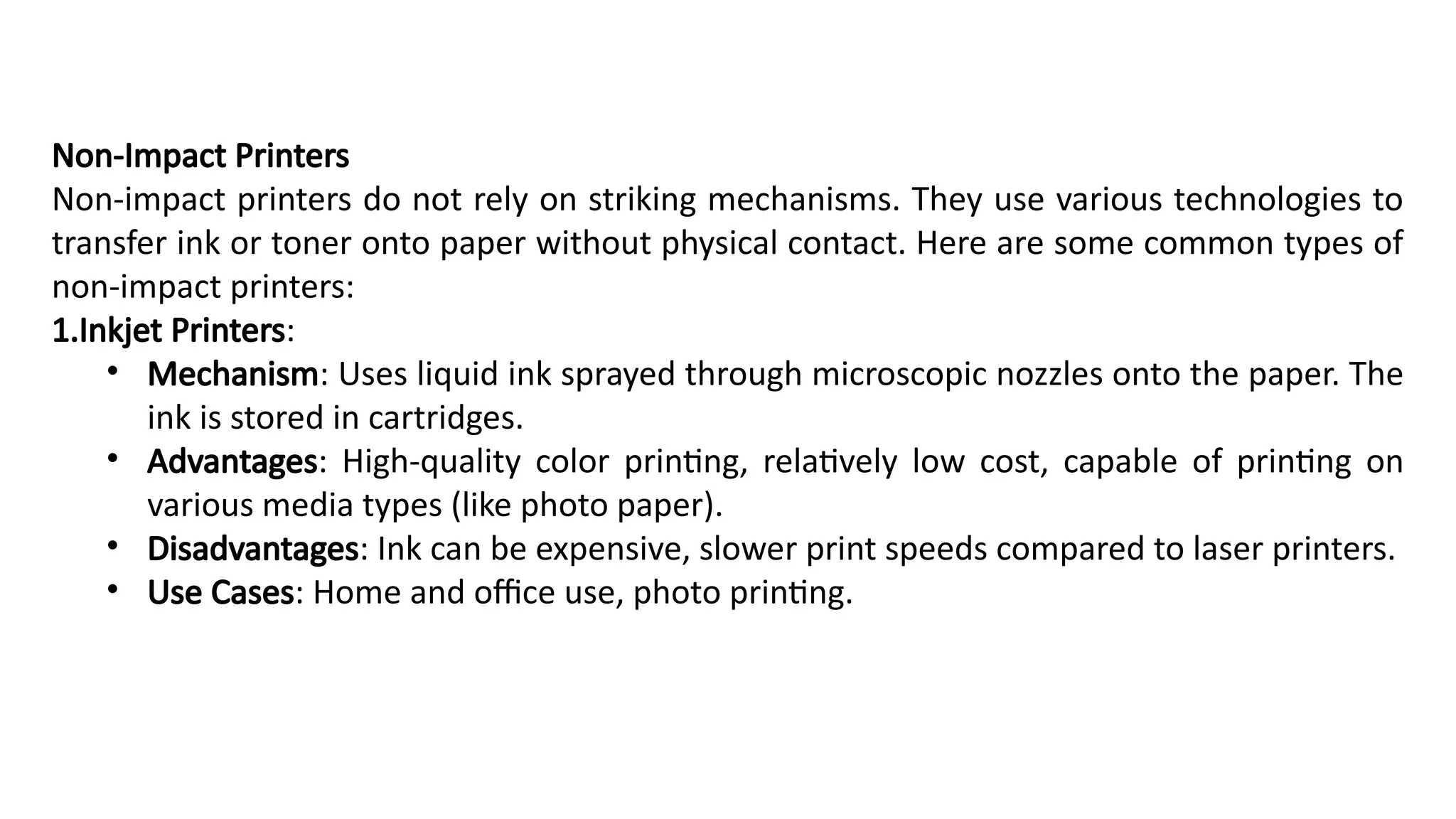 Existence of different types of printers | PPTX