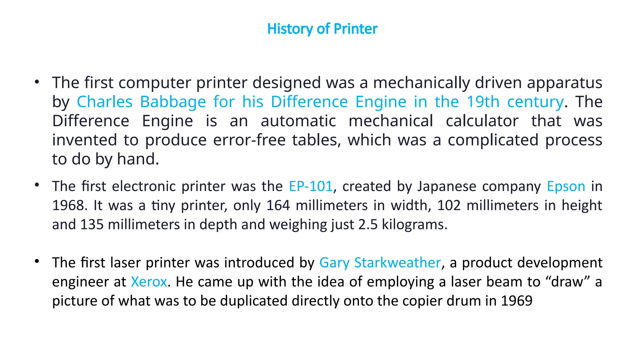 Existence of different types of printers | PPTX