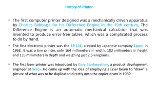 Existence of different types of printers | PPT