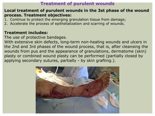 Wounds. wound process. Their classification, treatment, drugs. | PDF