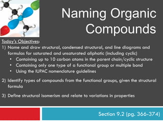 Naming Organic Compounds, Alkanes, and CycloAlkanes | PDF