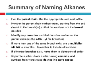 Naming Organic Compounds, Alkanes, and CycloAlkanes | PDF