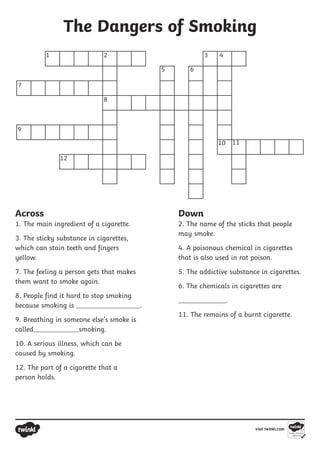 19. KS2 Dangers of Smoking Crossword.pdf