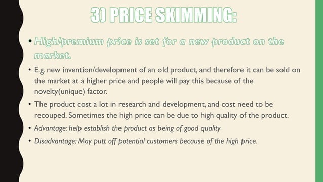 Marketing Mix Price IGCSE Business Studies | PDF