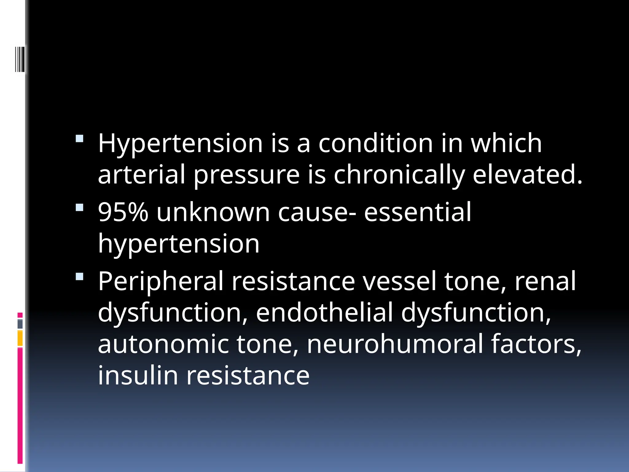 Hypertension etiology, clinical features and management | PPT