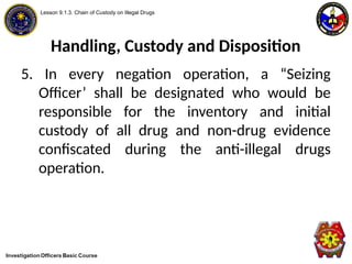 Chain of Custody in Illegal Drugs (RA 9165) | PPTX
