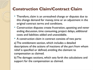 9. CLaim and DIspute Reference materials | PPTX