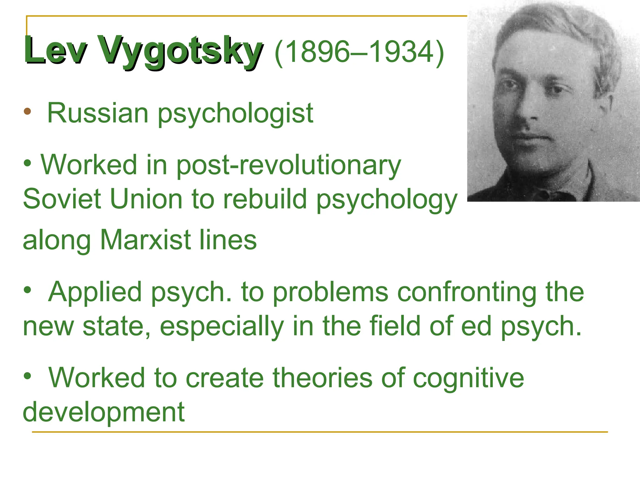 9. Lev Vygotsky Cognitive development theory | PPT