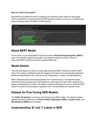 ThatWare: Bidirectional Encoder Models For NER | PDF