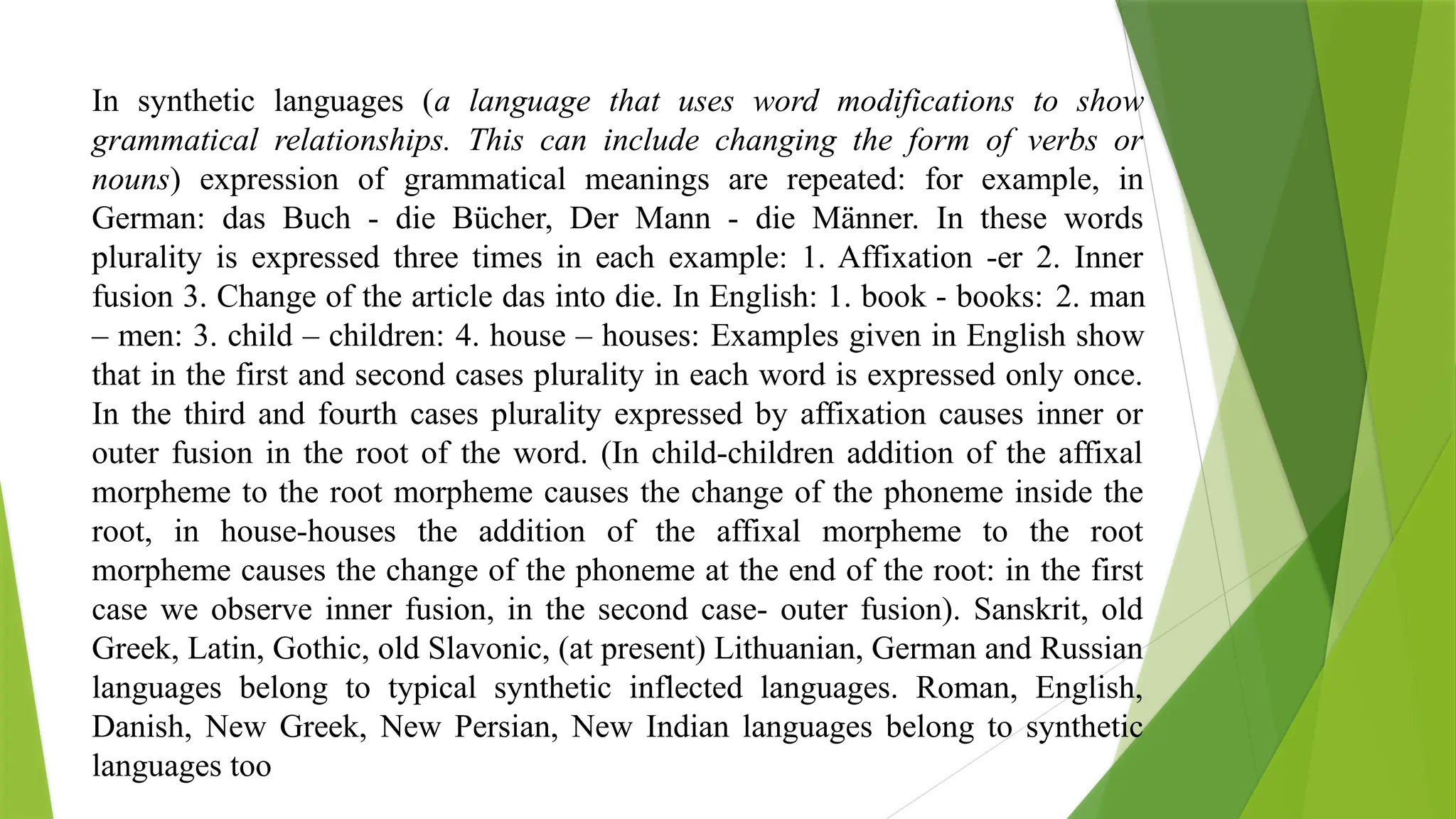 9. TYPOLOGY OF GRAMMATICAL description and uses | PPTX