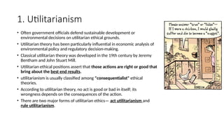 ROLE OF ETHICS part 2 Utilitarian theory | PPTX