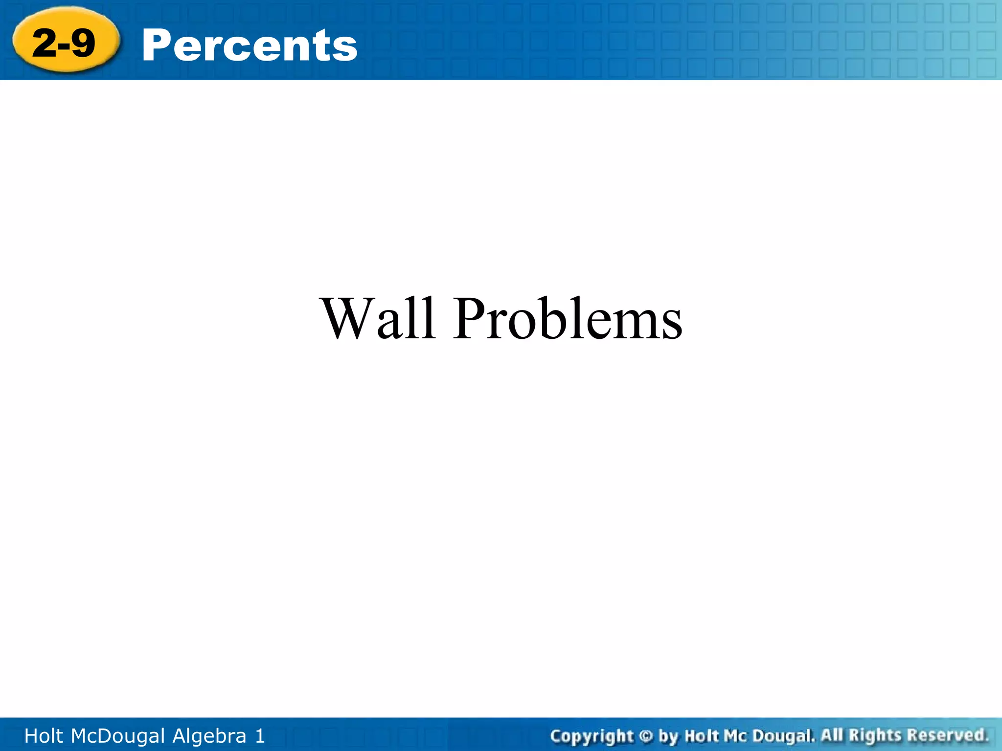 Algebra 1. Percent.decimals review | PPT