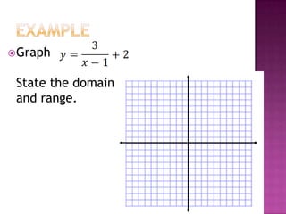 9.2 graphing simple rational functions | PPT