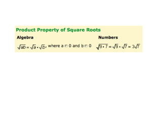 9.2 simplifying square roots | PPTX