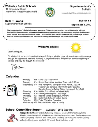 Superintendent's Bulletin 9-3-10 | PDF