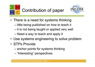 Applying systems thinking & aligning it to systems engineering | PDF