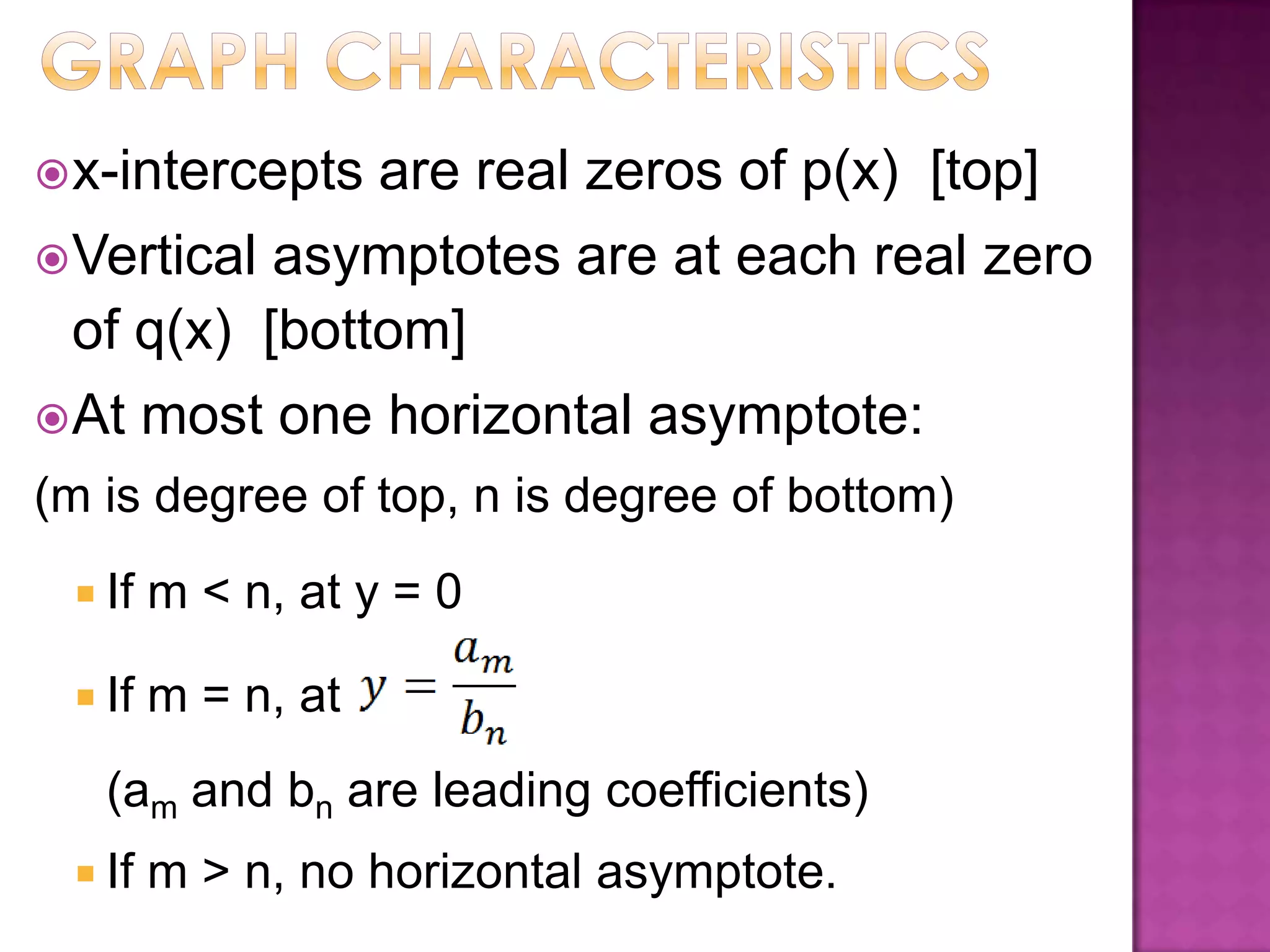 9.3 graphing general rational functions | PPT