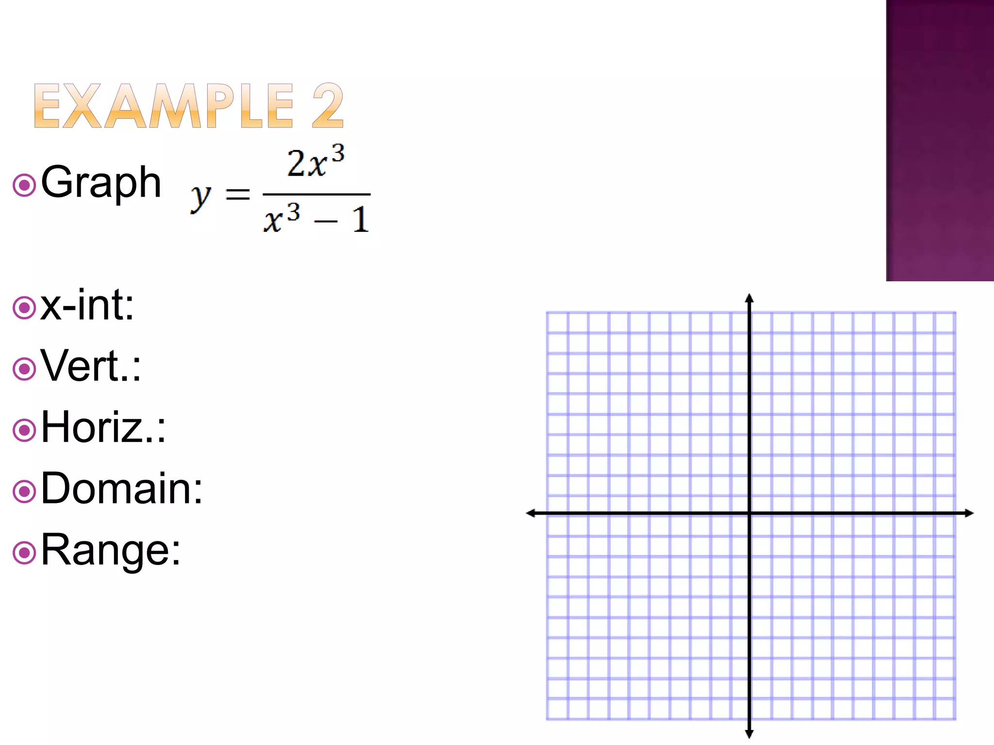 9.3 graphing general rational functions | PPT