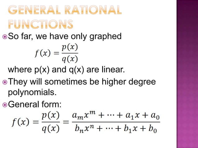 9.3 graphing general rational functions | PPT