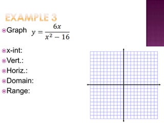 9.3 graphing general rational functions | PPT