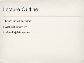 9.3 job interviews lecture slides | PPT