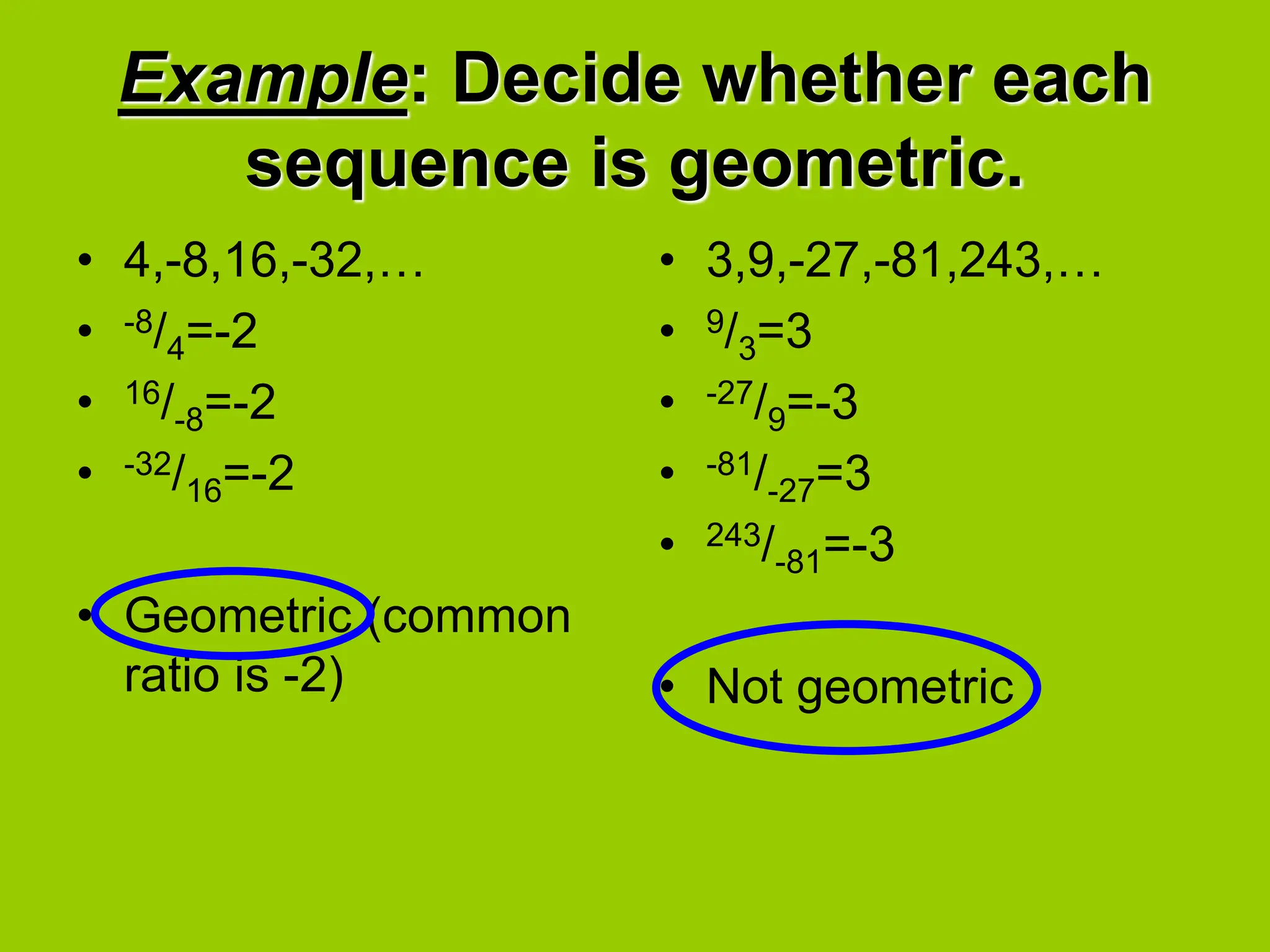 Definition and Examples of Geometric Sequence and Series ppt | PPT ...
