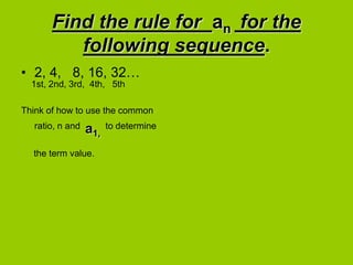 Definition and Examples of Geometric Sequence and Series ppt | PPT