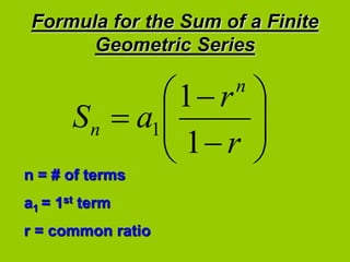 Definition and Examples of Geometric Sequence and Series ppt | PPT