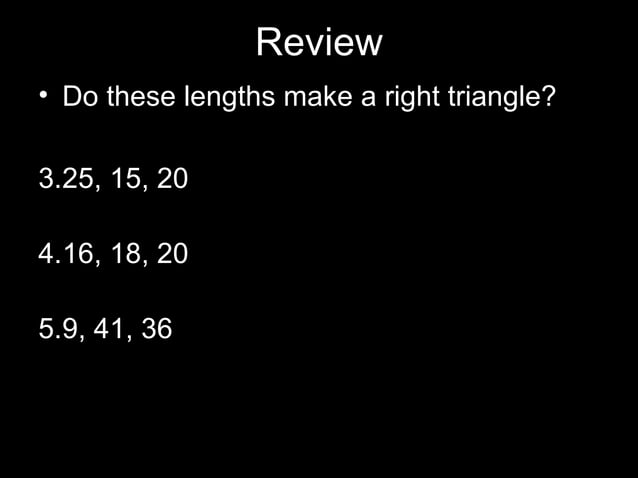 9.3 pythagorean theorem day 3 | PPT