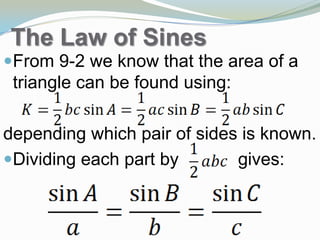 9 3 the law of sines | PPT