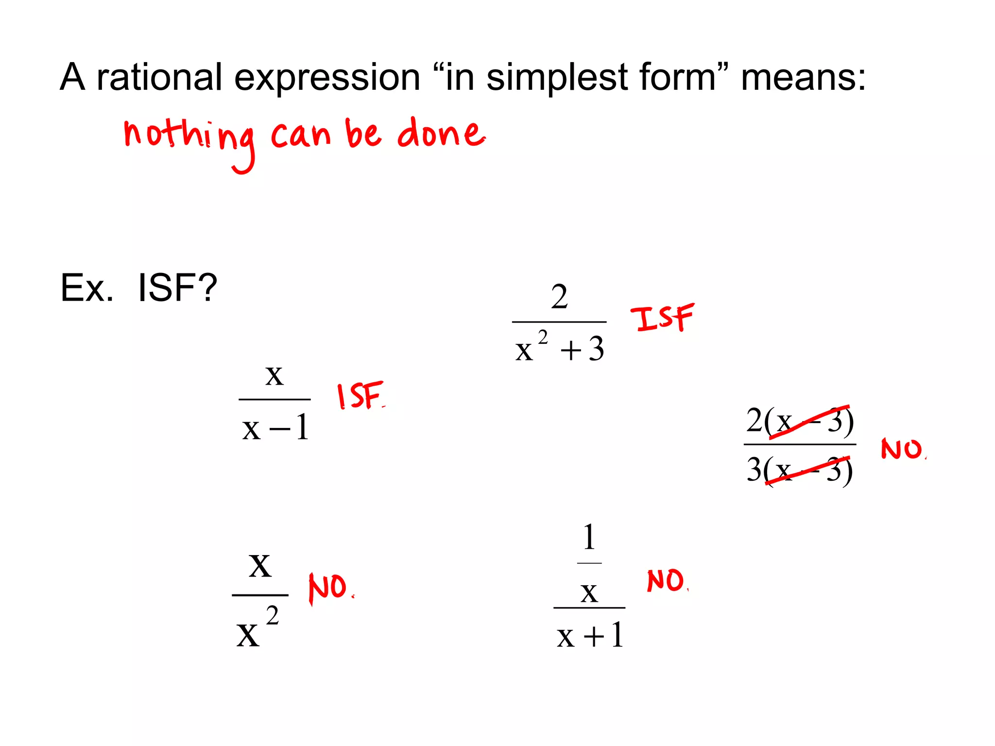 9.4 Simplifying Rational Expressions | PPT | Programming Languages ...
