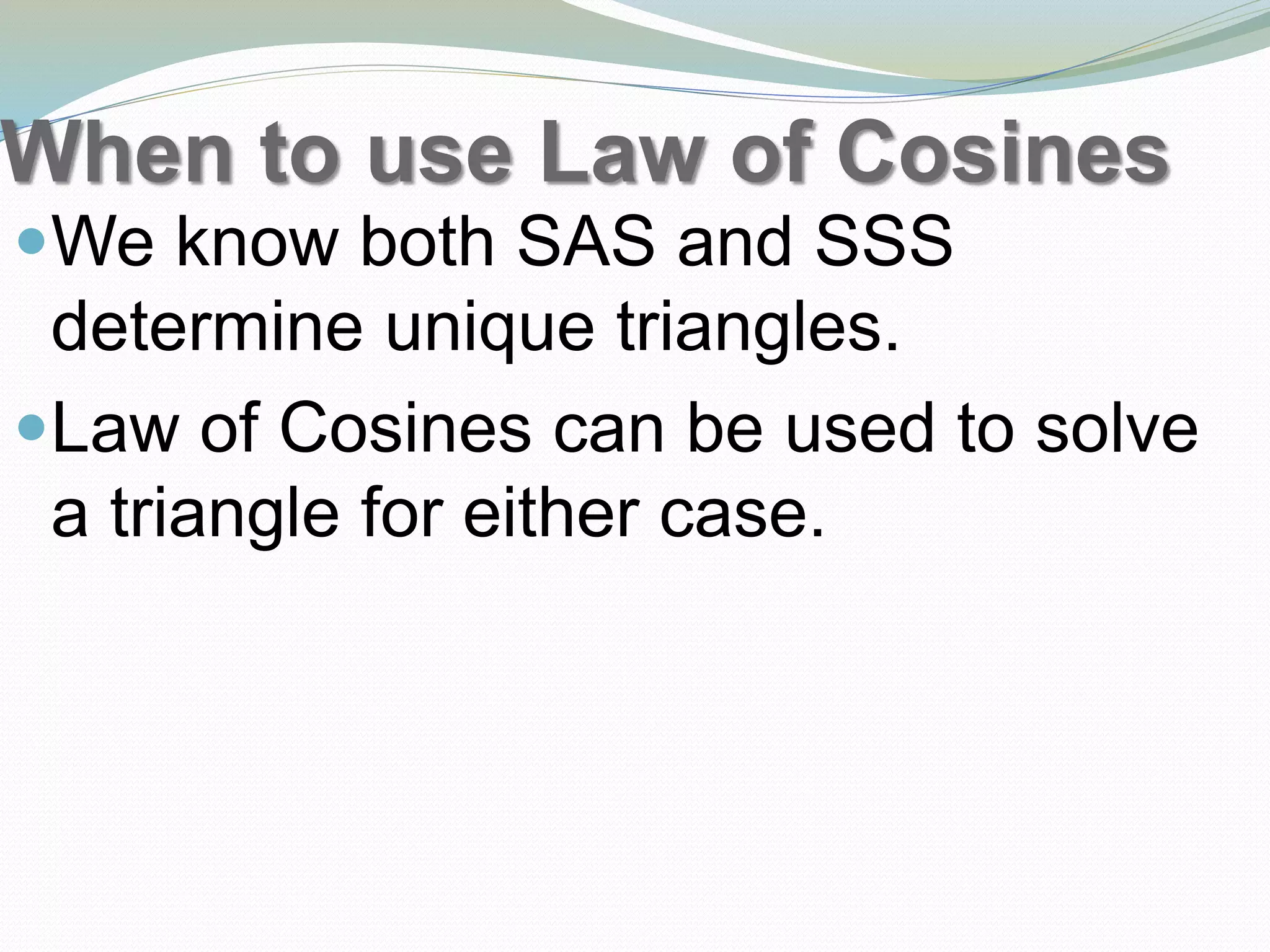 9 4 the law of cosines | PPT