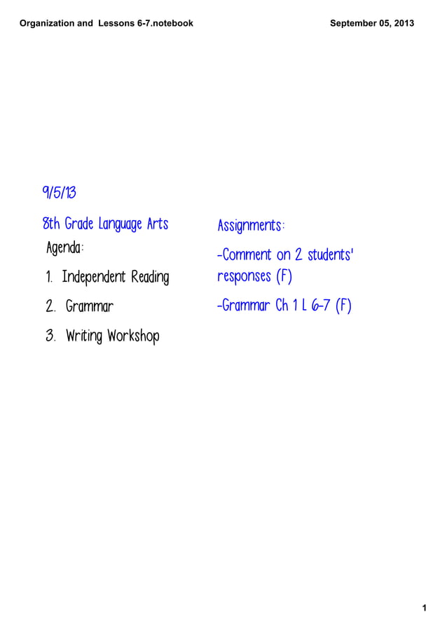 9 5-13 lessons 4-6 and organization | PDF