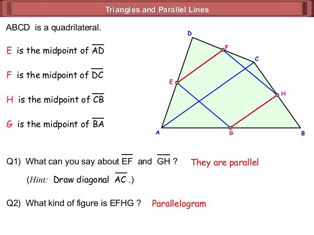 9 5 triangles and parallel lines