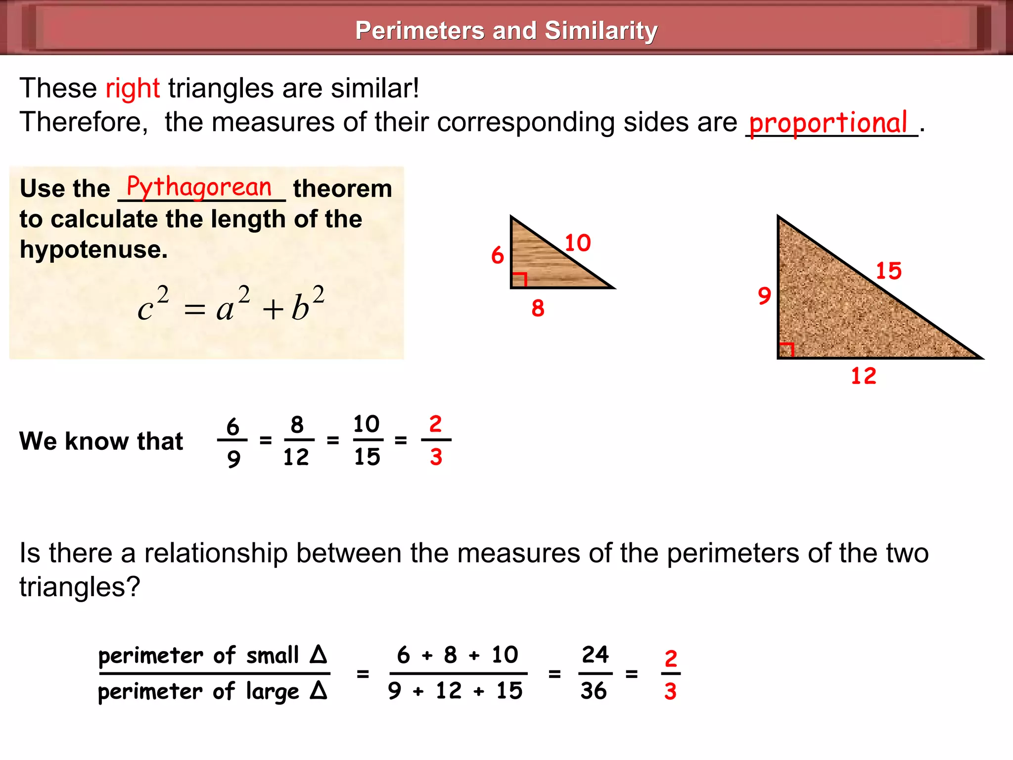 9 7 perimeters and similarity | PPT