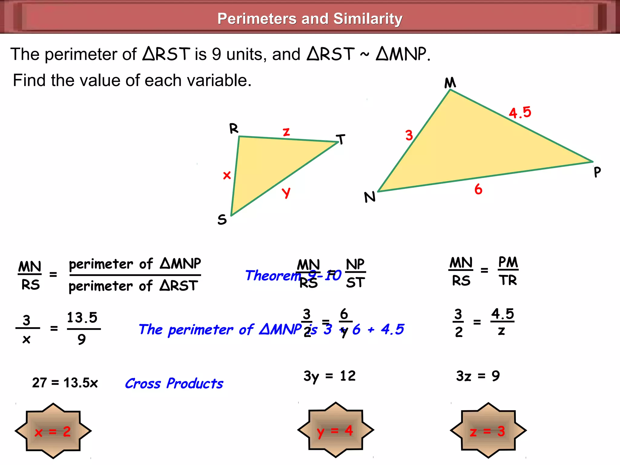 9 7 perimeters and similarity | PPT
