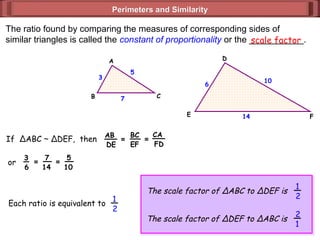 9 7 perimeters and similarity | PPT