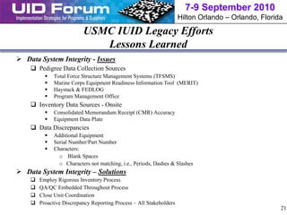 USMC Case of using UID | PDF